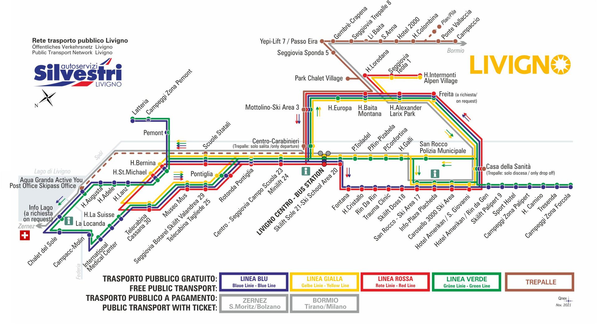 Freebus: bezpłatny autobus wahadłowy - Skipass Livigno