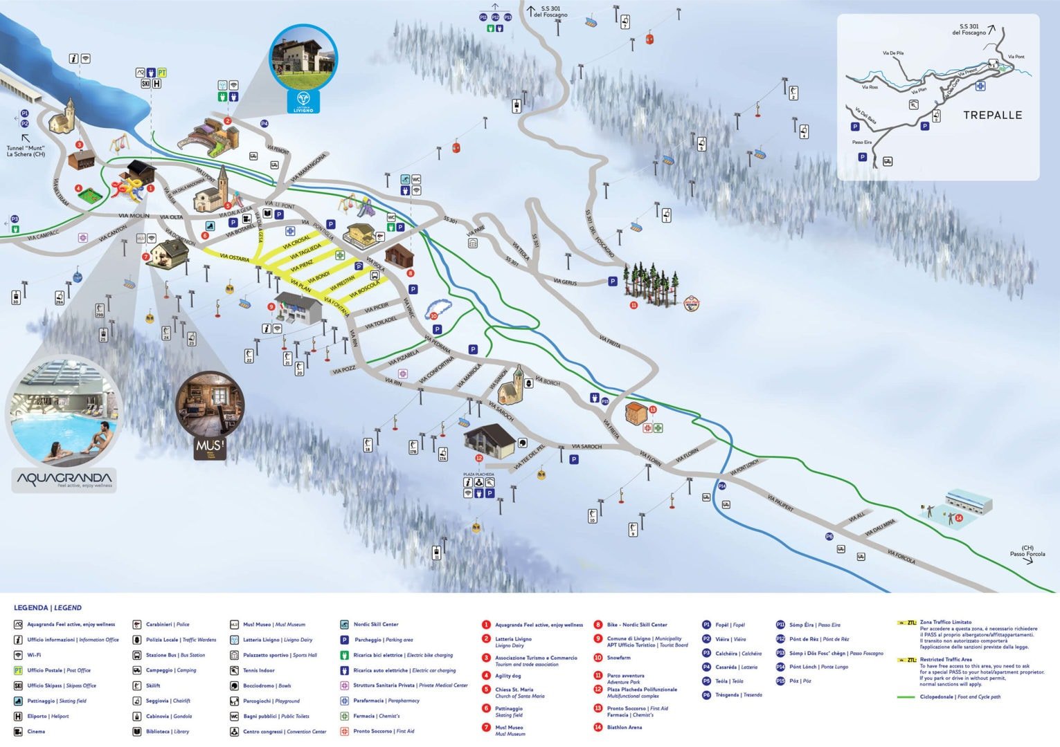 Lift and slope maps - Skipass Livigno