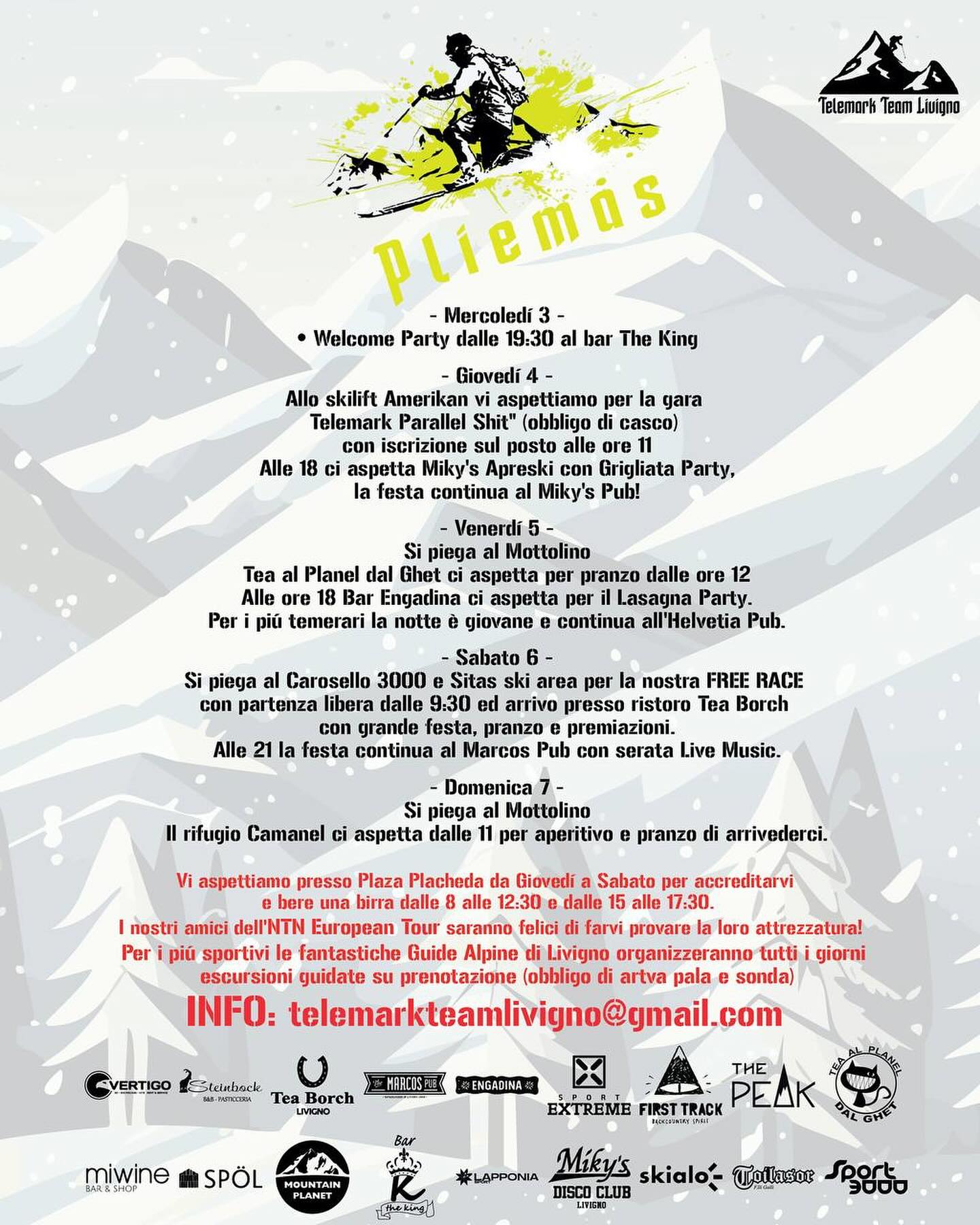 PLIEMAS LIVIGNO 2024 - Skipass Livigno